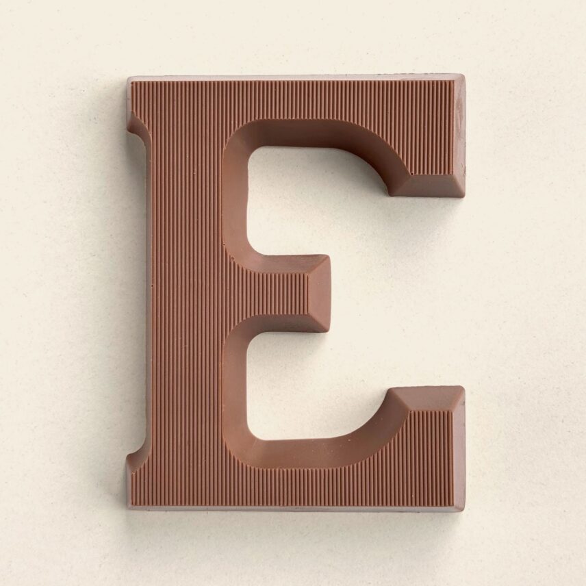 Chocoladeletter E melk 80 gram