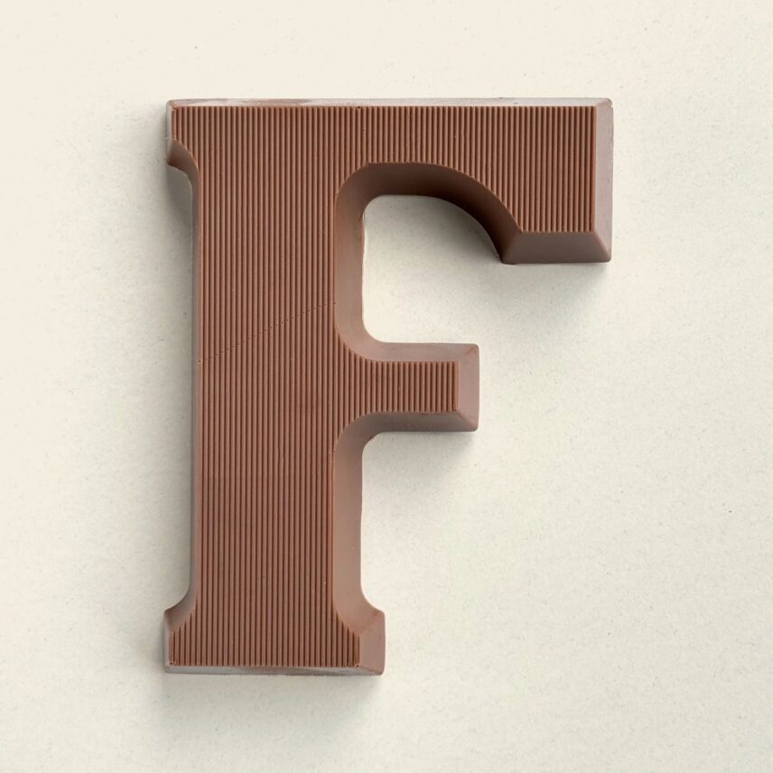 Chocoladeletter F melk 80 gram