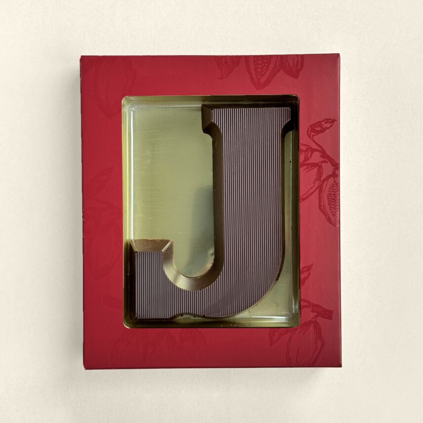 Chocoladeletter J puur 80 gram