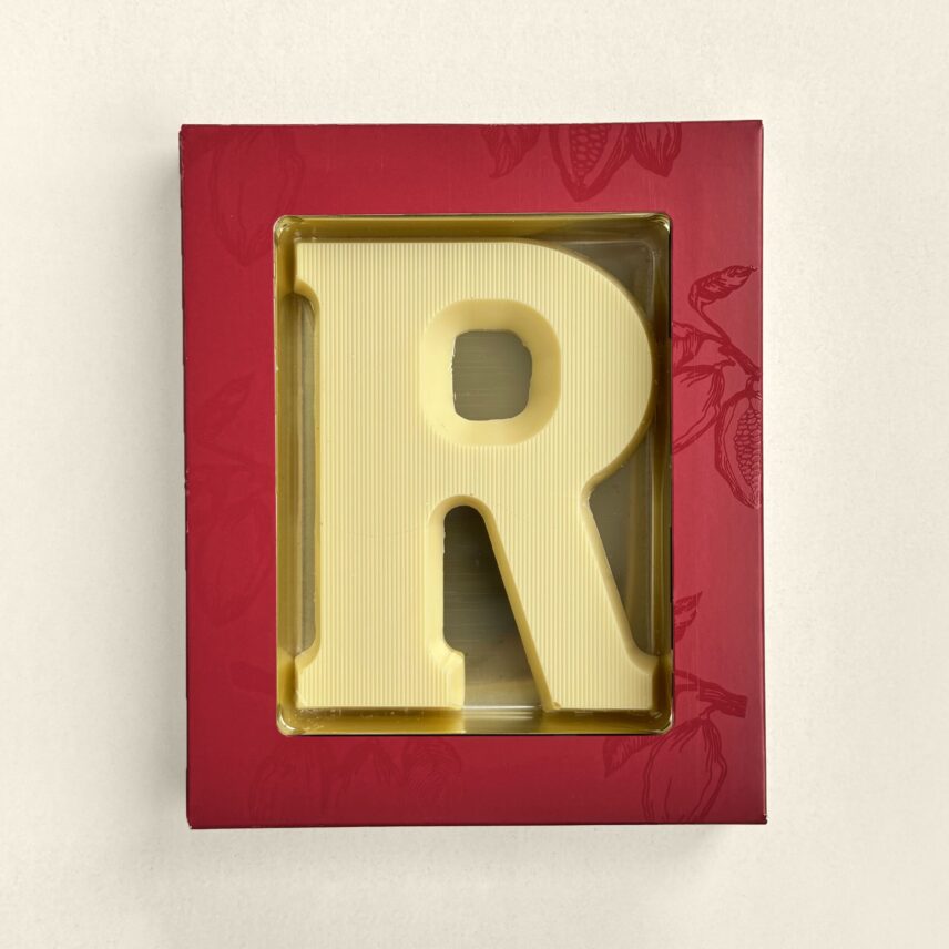 Chocoladeletter R wit 80 gram